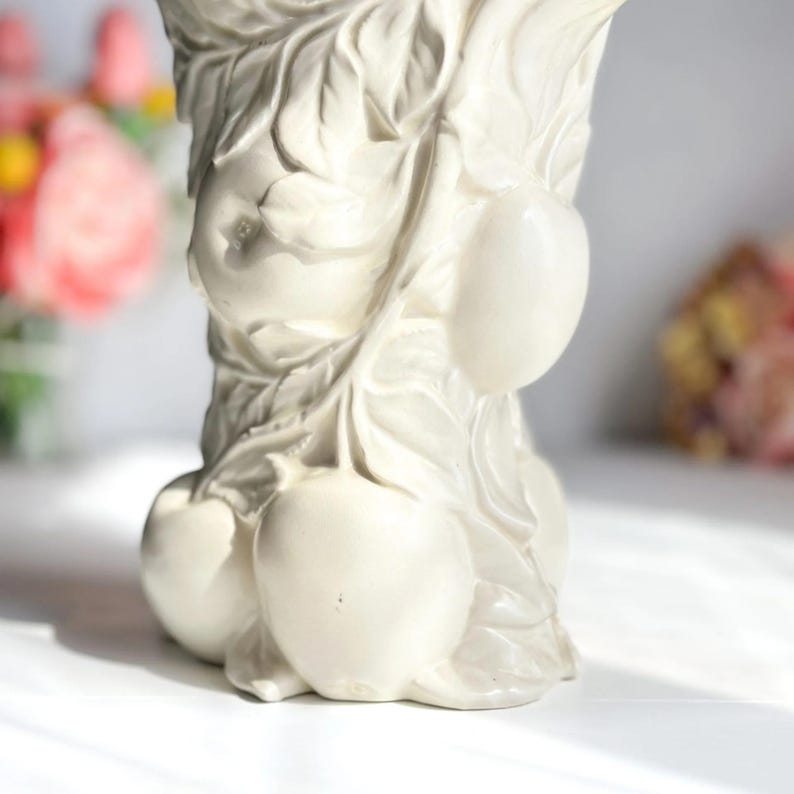 Beswick Vintage Ceramic Vase 1298 Cream Apple Motif - Etsy