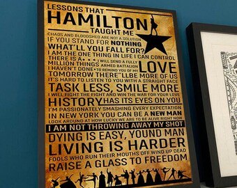 Lessons That Hamilton Taught Me Poster - Etsy