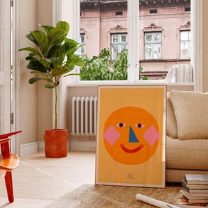 Wall Poster With Illustration of a Rising Sun, High Quality Giclée ...