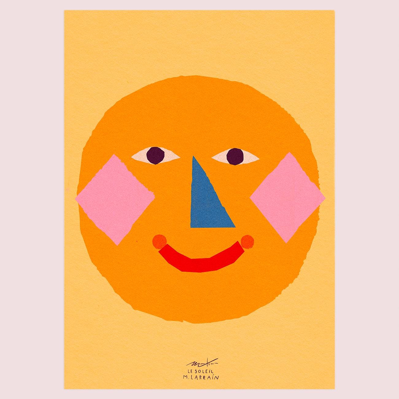 Wall Poster With Illustration of a Rising Sun, High Quality Giclée ...