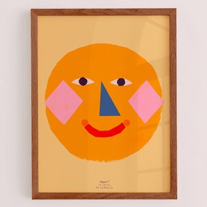 Wall Poster With Illustration of a Rising Sun, High Quality Giclée ...