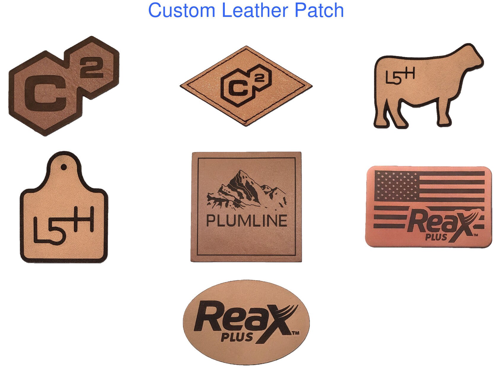 25 Custom Logo-design Leather Patches - Etsy