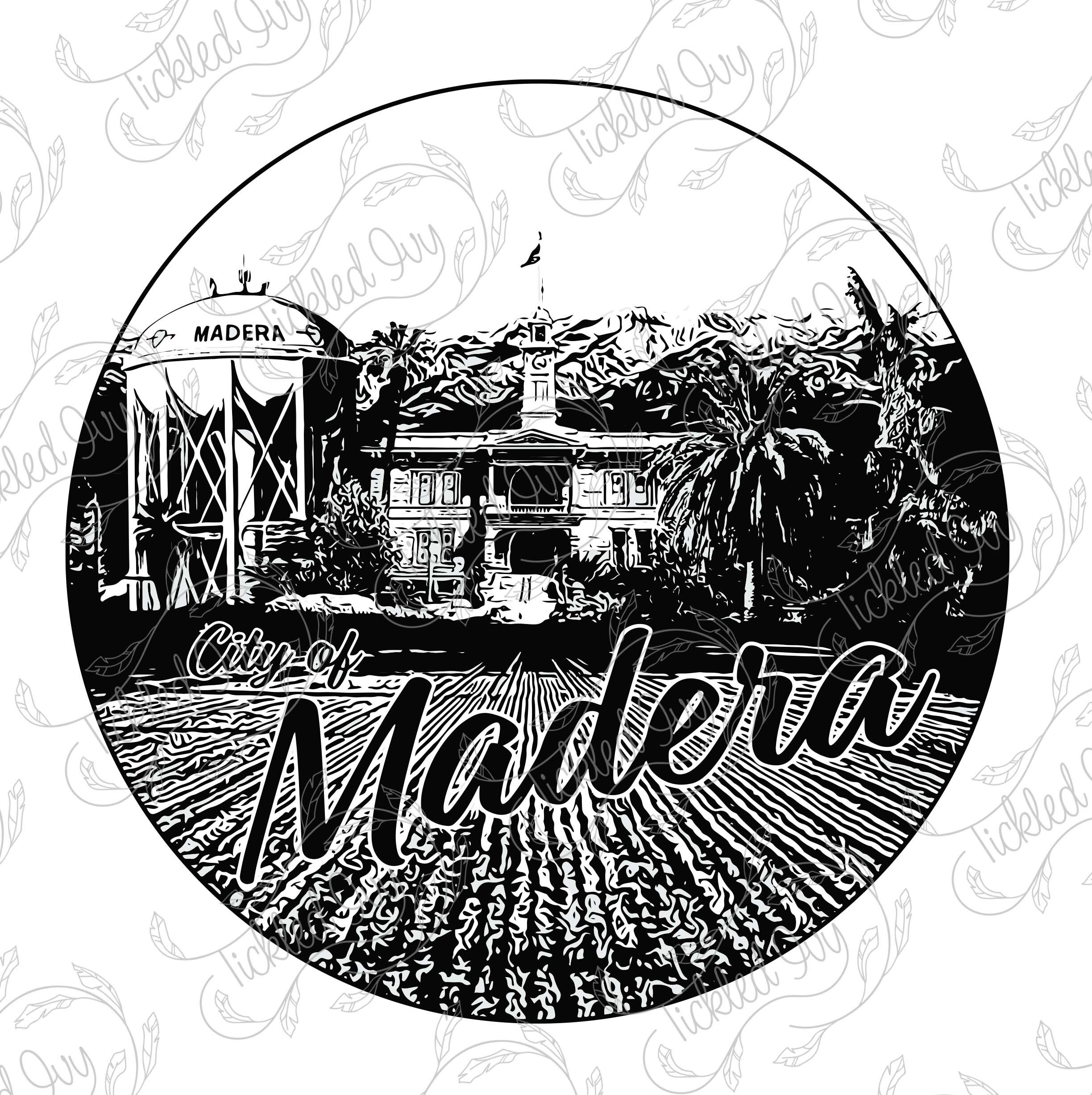City of Madera California Logo Vector Sublimation Sierra Nevada's, Palm ...