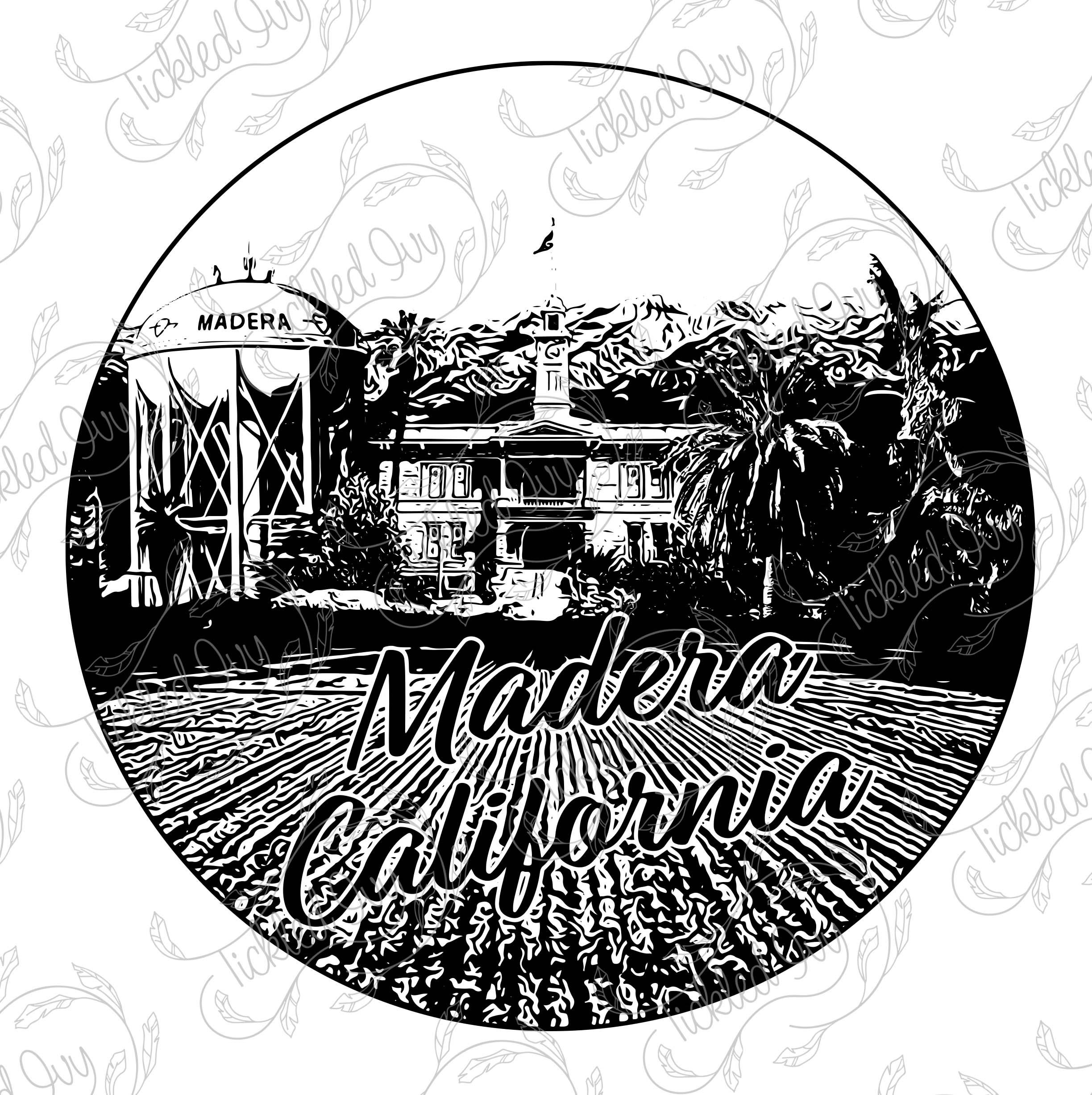 City of Madera California Logo Vector Sublimation Sierra Nevada's, Palm ...