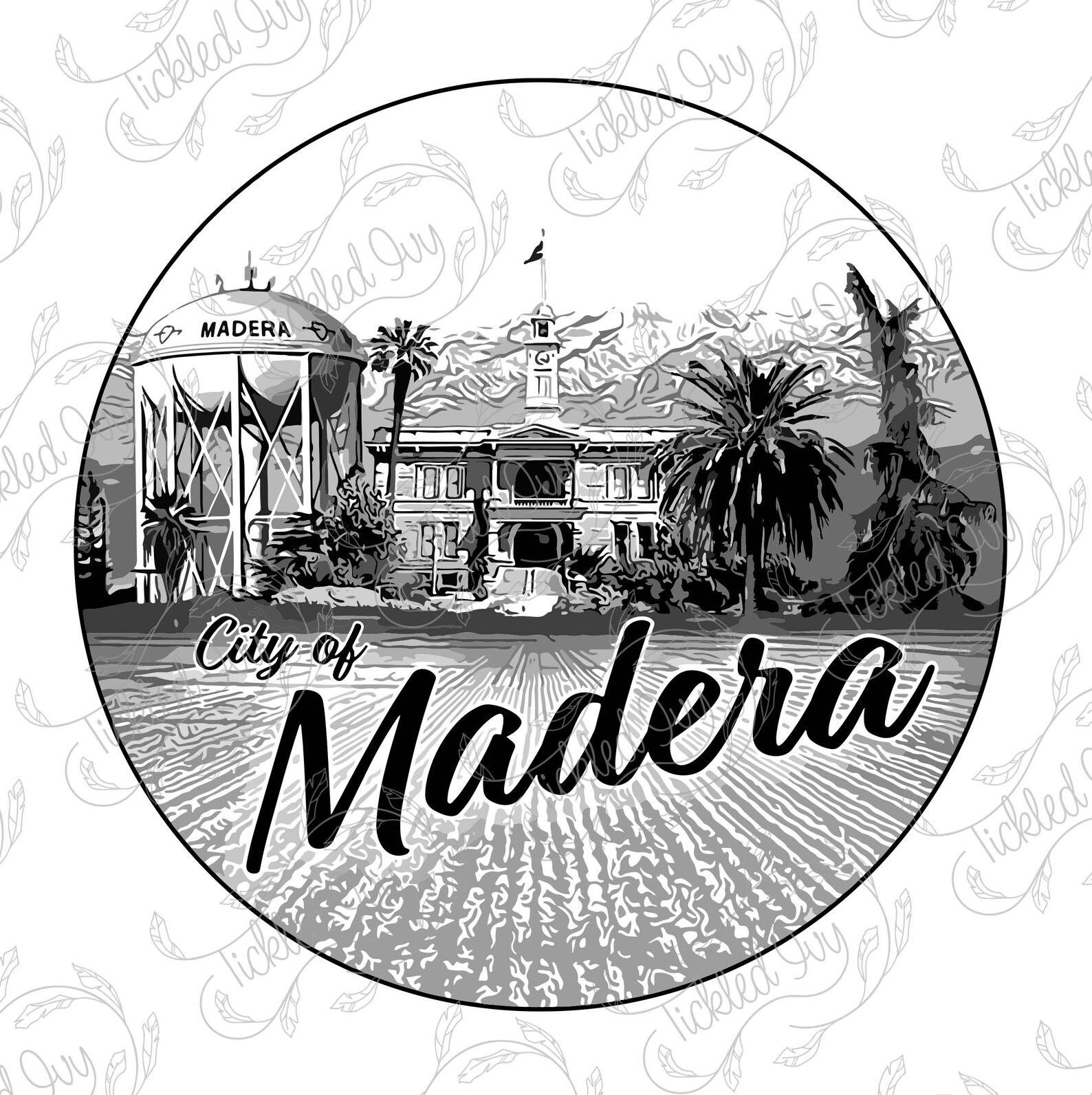 City of Madera California Logo Vector Sublimation Sierra Nevada's, Palm ...