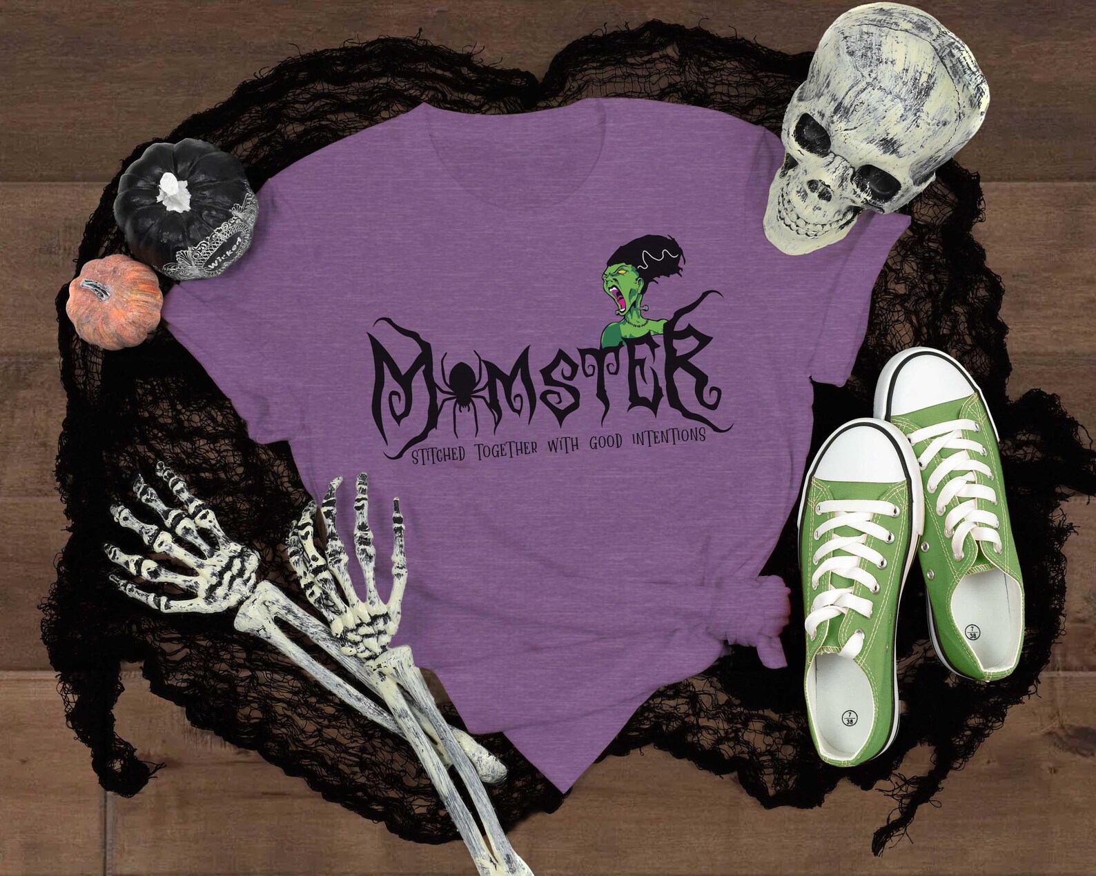 Momster DIGITAL DOWNLOAD, Spider Frankenstein Bride, Cute Mom Halloween ...