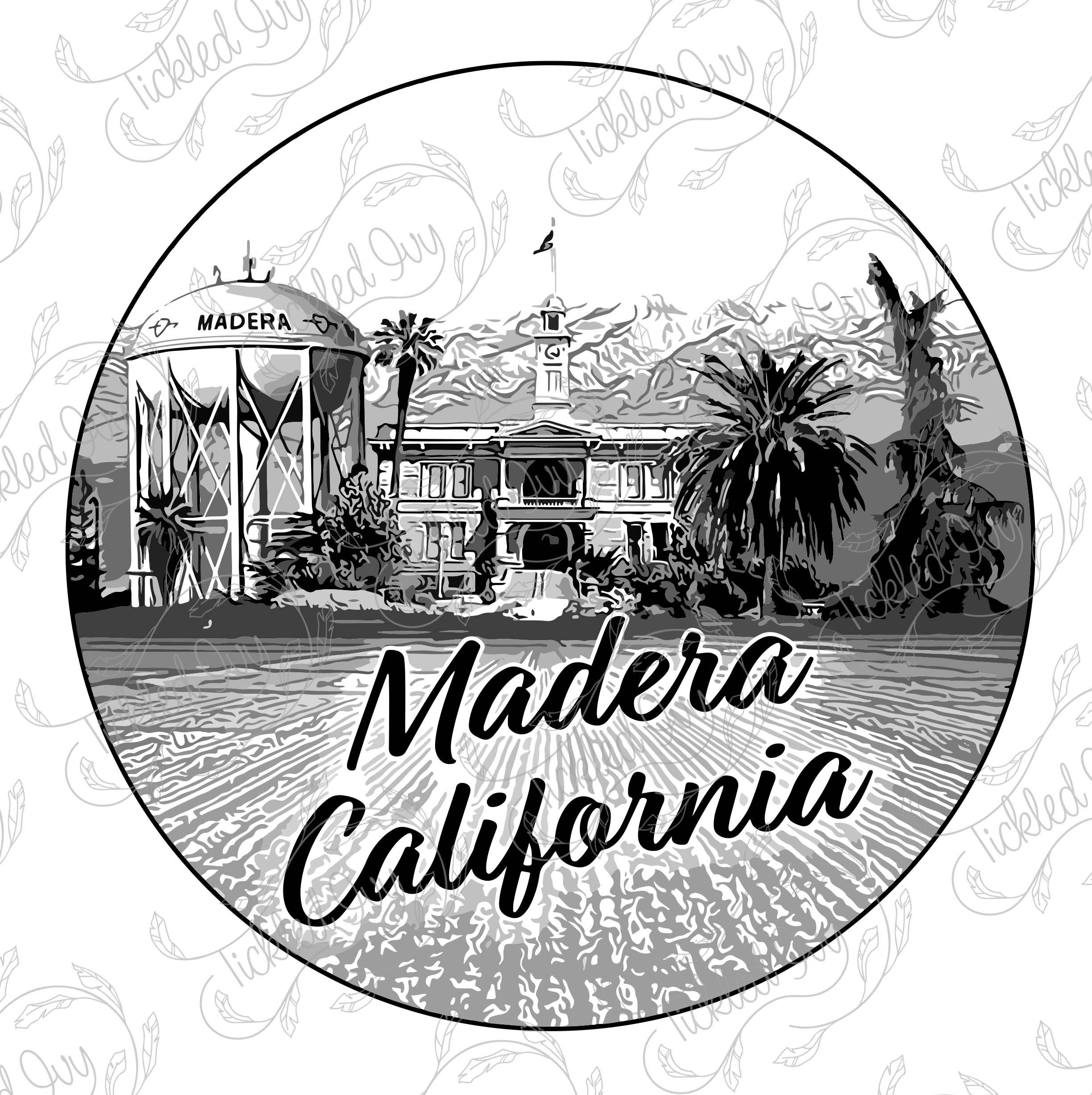 City of Madera California Logo Vector Sublimation Sierra Nevada's, Palm ...