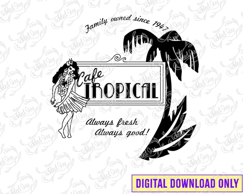 Cafe Tropical Logo - Schitt's Creek SVG PNG File - Etsy