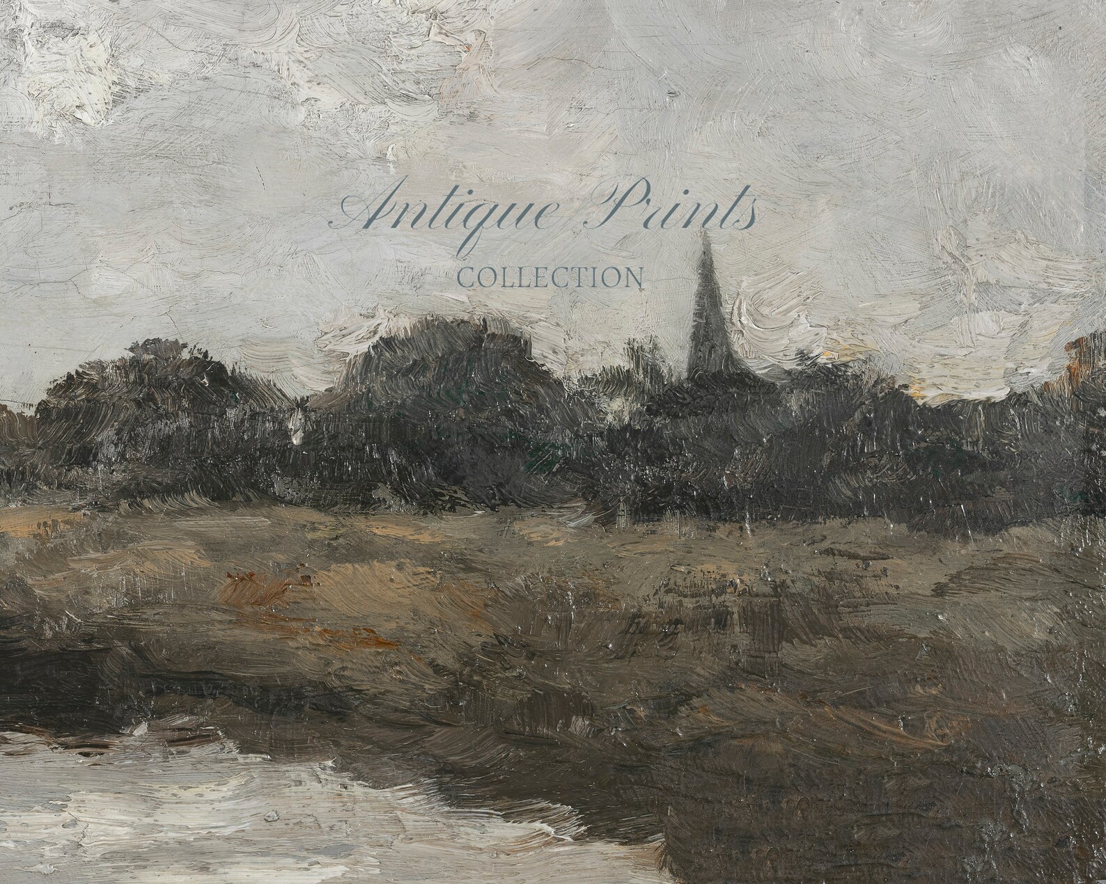 Moody Country Landscape Set of 2 DIGITAL Prints Antique - Etsy