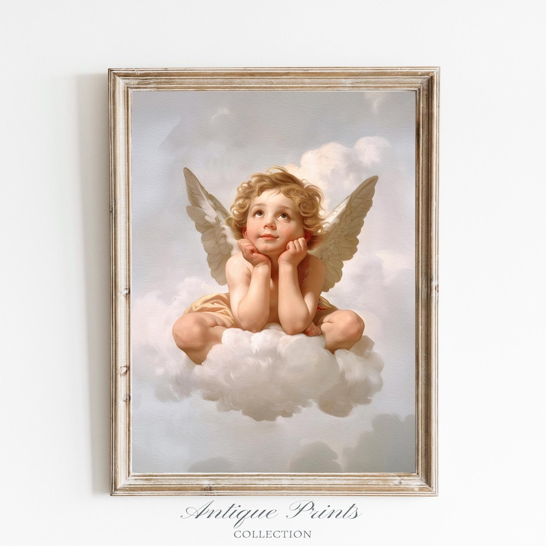Cupid Print, Printable Valentine's Day Wall Art, Romantic Art for ...