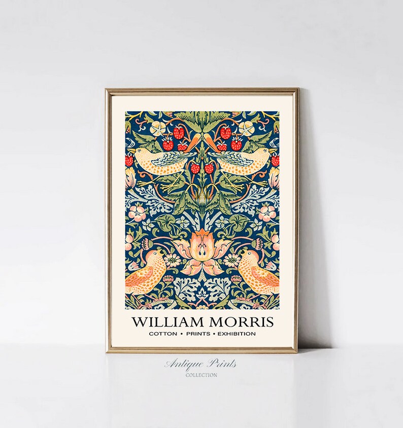 William Morris Exhibition Poster Vintage Art Nouveau Print - Etsy