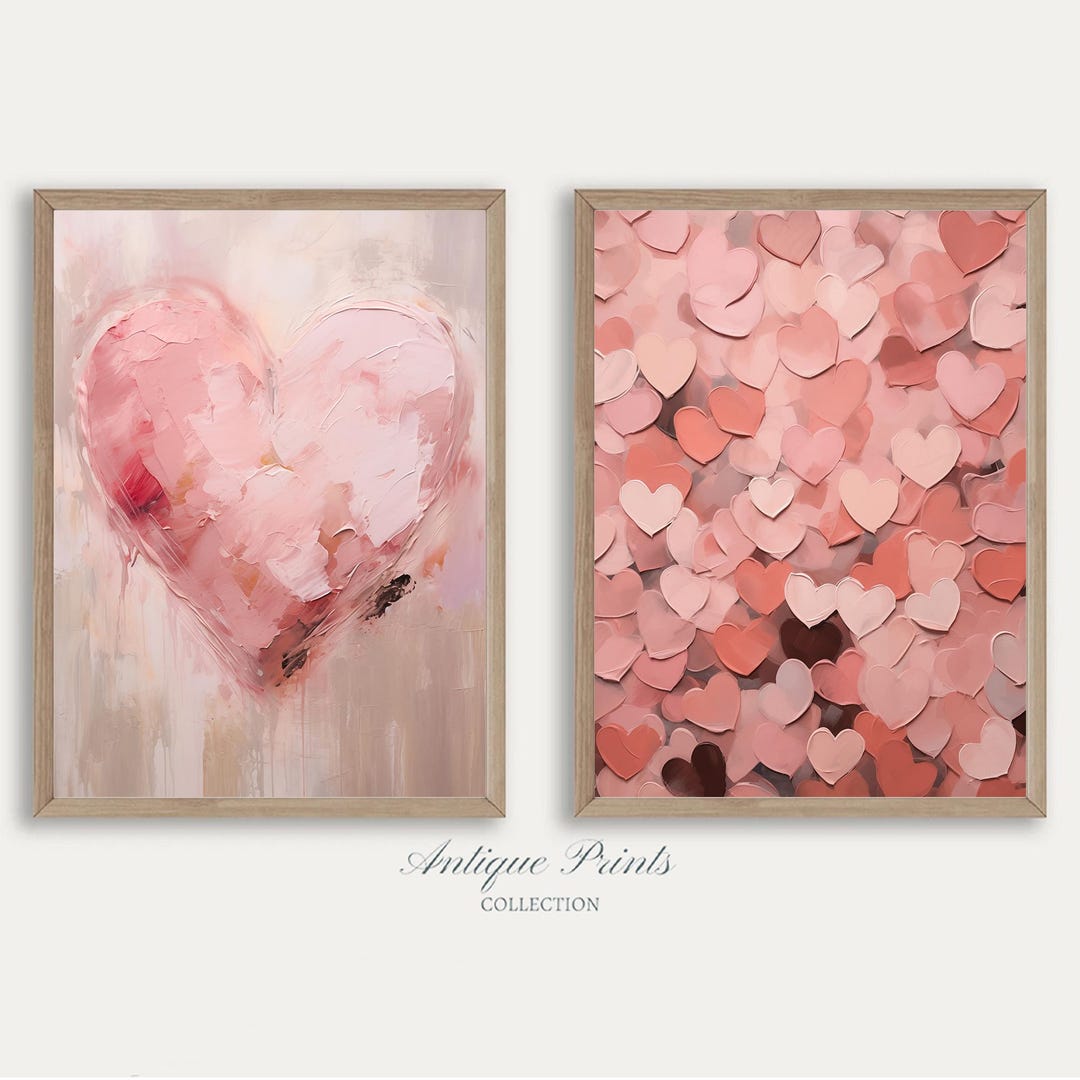 Valentine's Day Printable Wall Art, Set of 2 Romantic Art for Valentine ...