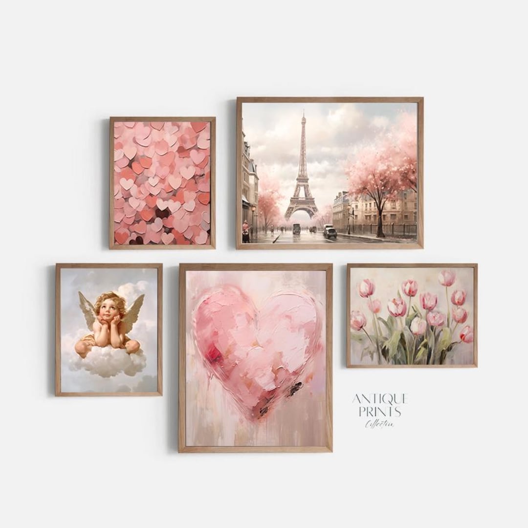 Printable Valentine's Day Gallery Wall, Romantic Art for Valentine ...