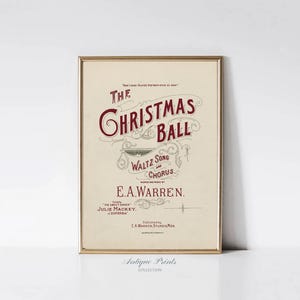 Set of 2 Christmas Print, Vintage Holiday Wall Art, Rustic Christmas ...