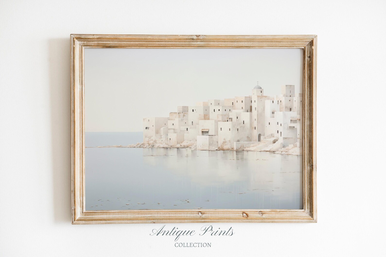 Greece Painting, Antique Greek Wall Art, Coastal Wall Decor ...