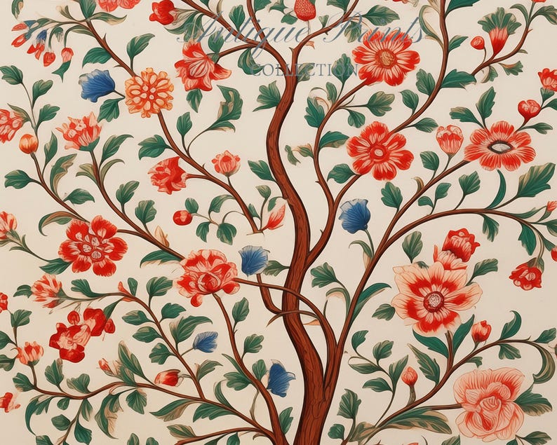 Traditional India Tapestry Wall Art, Antique Indian Textile Triptych ...