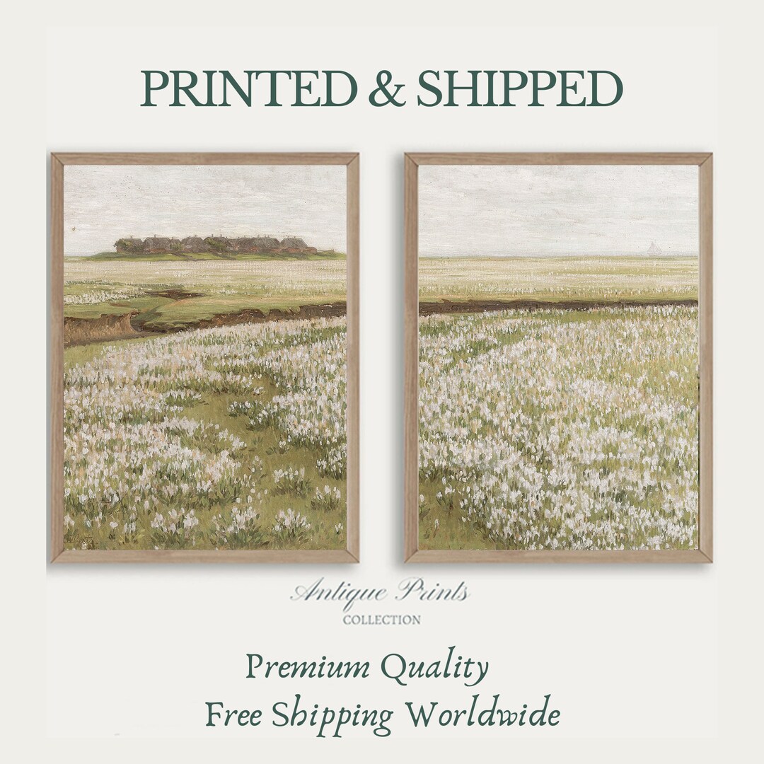 Set of 2 Spring Landscape Prints, PRINTED and SHIPPED French Country 2 ...