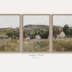 Neutral Landscape Set of 3 Split Print Country 3 Pieces - Etsy