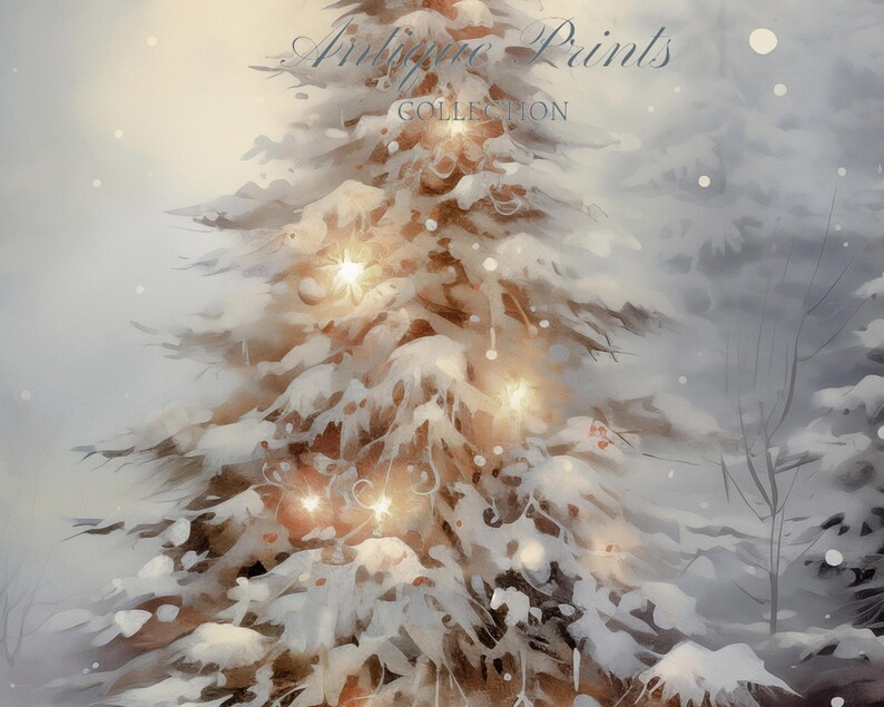 Christmas Tree Print, Printable Winter Holidays Wall Art, Christmas ...
