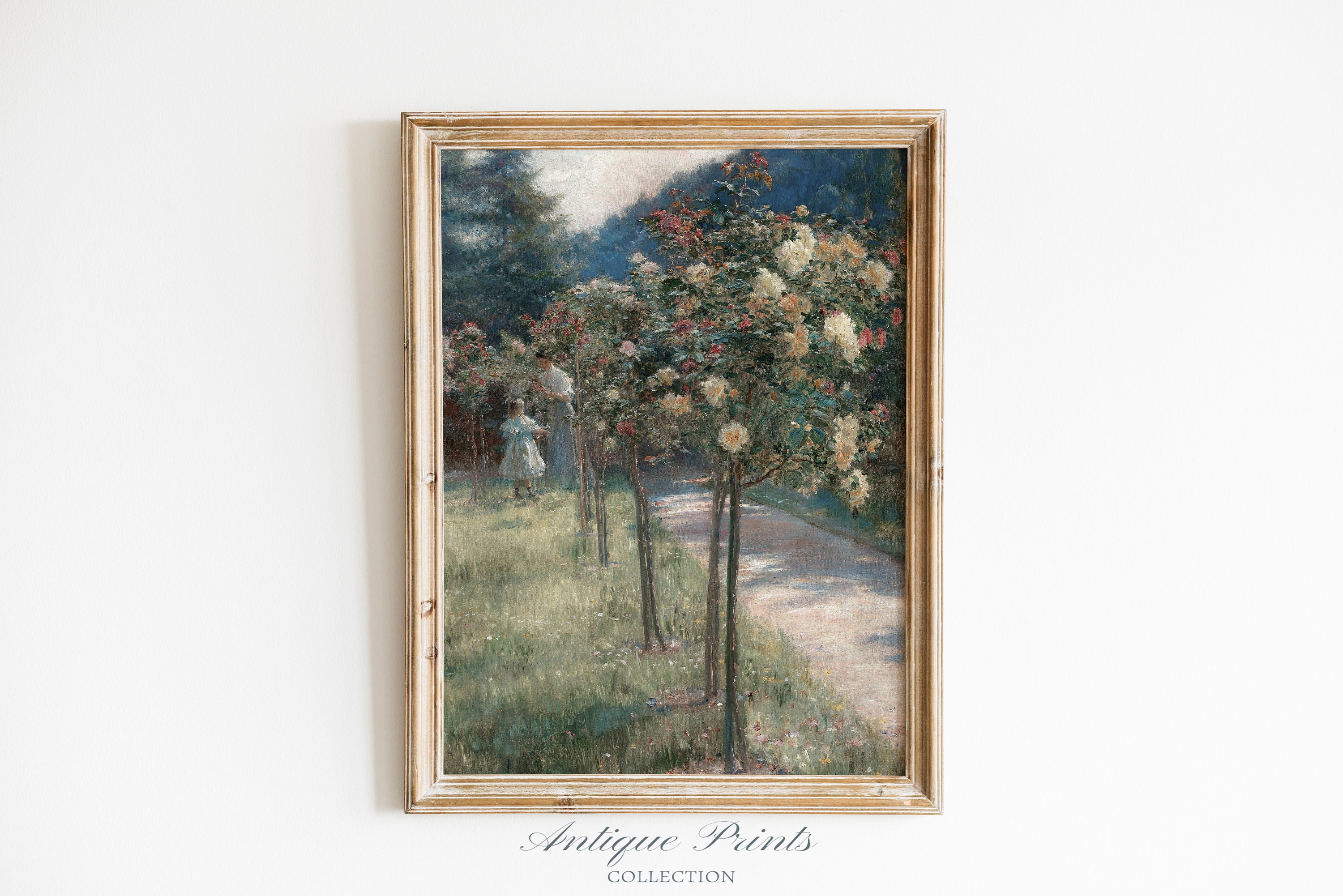 Vintage Flowers Garden Wall Art Spring Cottage Painting - Etsy