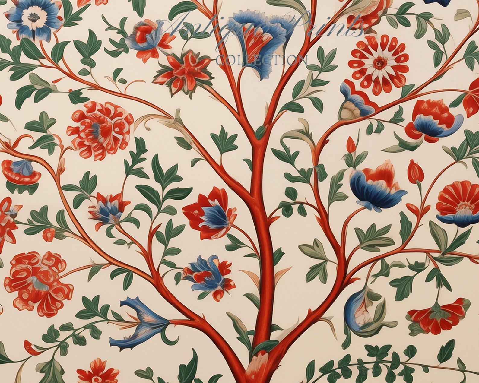 Traditional India Tapestry Wall Art, Antique Indian Textile Triptych ...