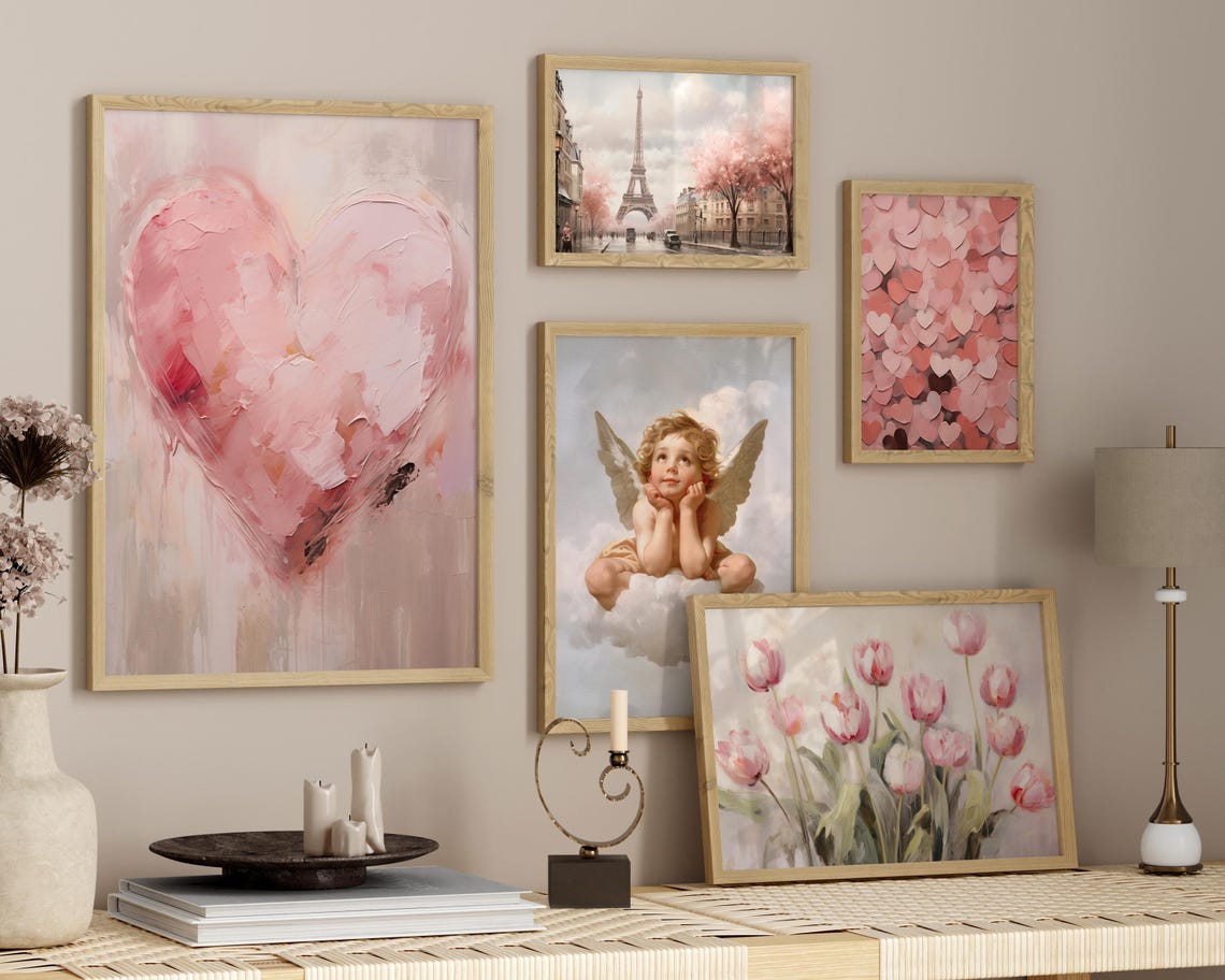 Printable Valentine's Day Gallery Wall, Romantic Art for Valentine ...