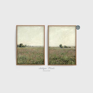 Neutral Country Set of 2 Split Print, Landscape 2 Pieces Vintage Wall ...