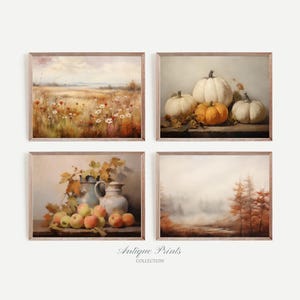 Fall Gallery Wall Set, Autumn Farmhouse Decor, Autumn Landscape Vintage ...