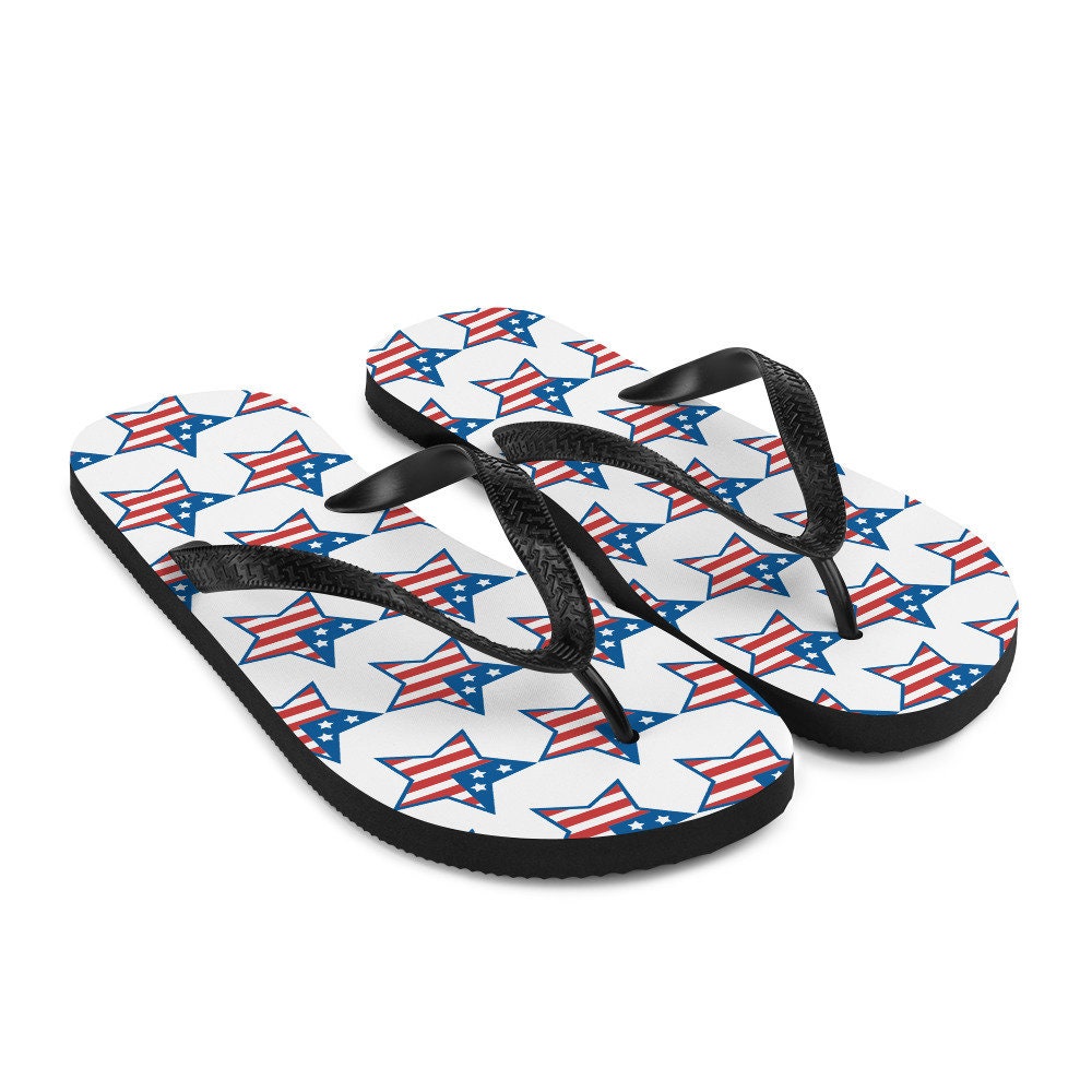 USA Star Spangled Flip-flops - Etsy