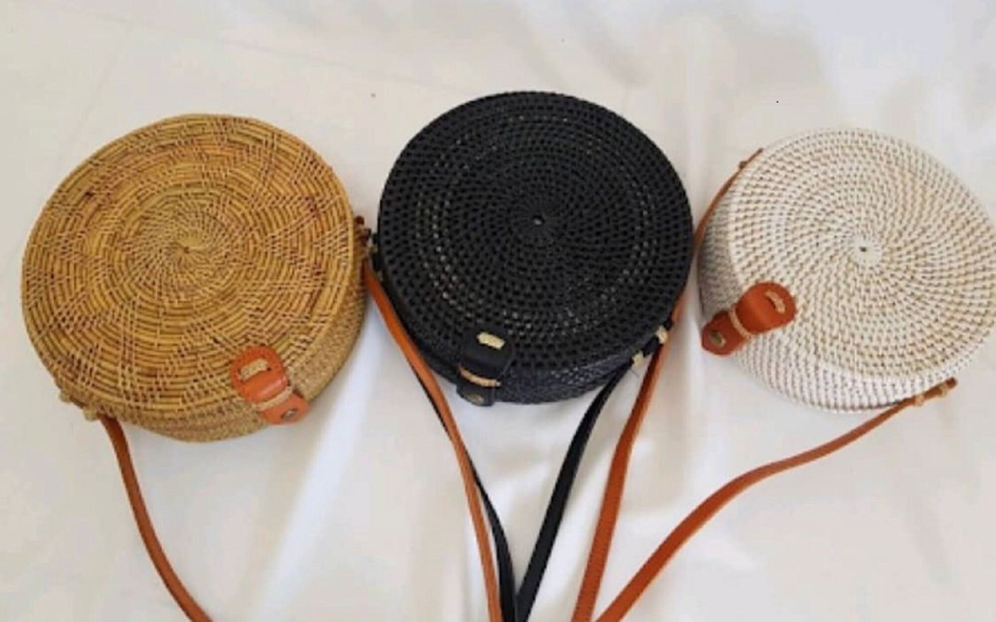 Bali Rattan Bag With Leather : Customized Boho Bag, Woven Straw Bali ...