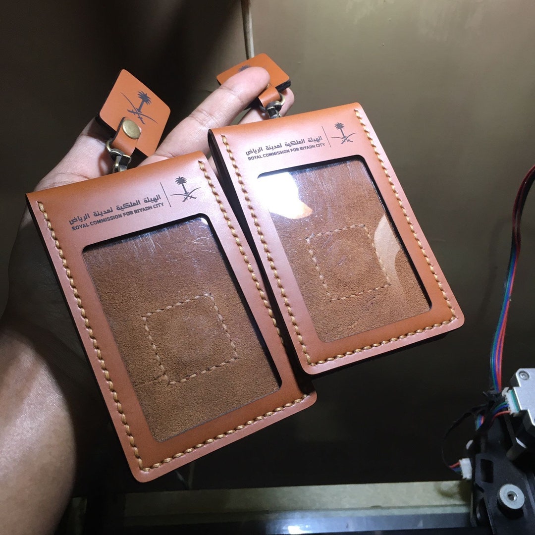 Customer's Customized Leather ID Holder Design : Magnetic and ...