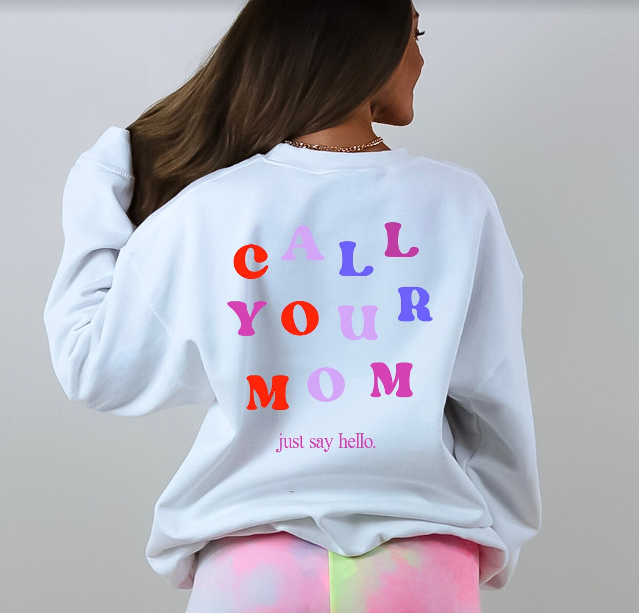 Call Your Mom Sweatshirt Mom Sweatshirt Daughter Sweatshirt Pink ...