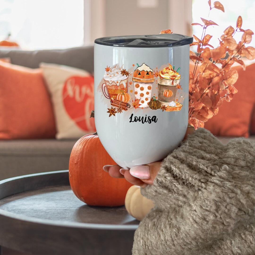 Thermal Cup Personalized to Go Travelmug Wine Tumbler Autumn - Etsy