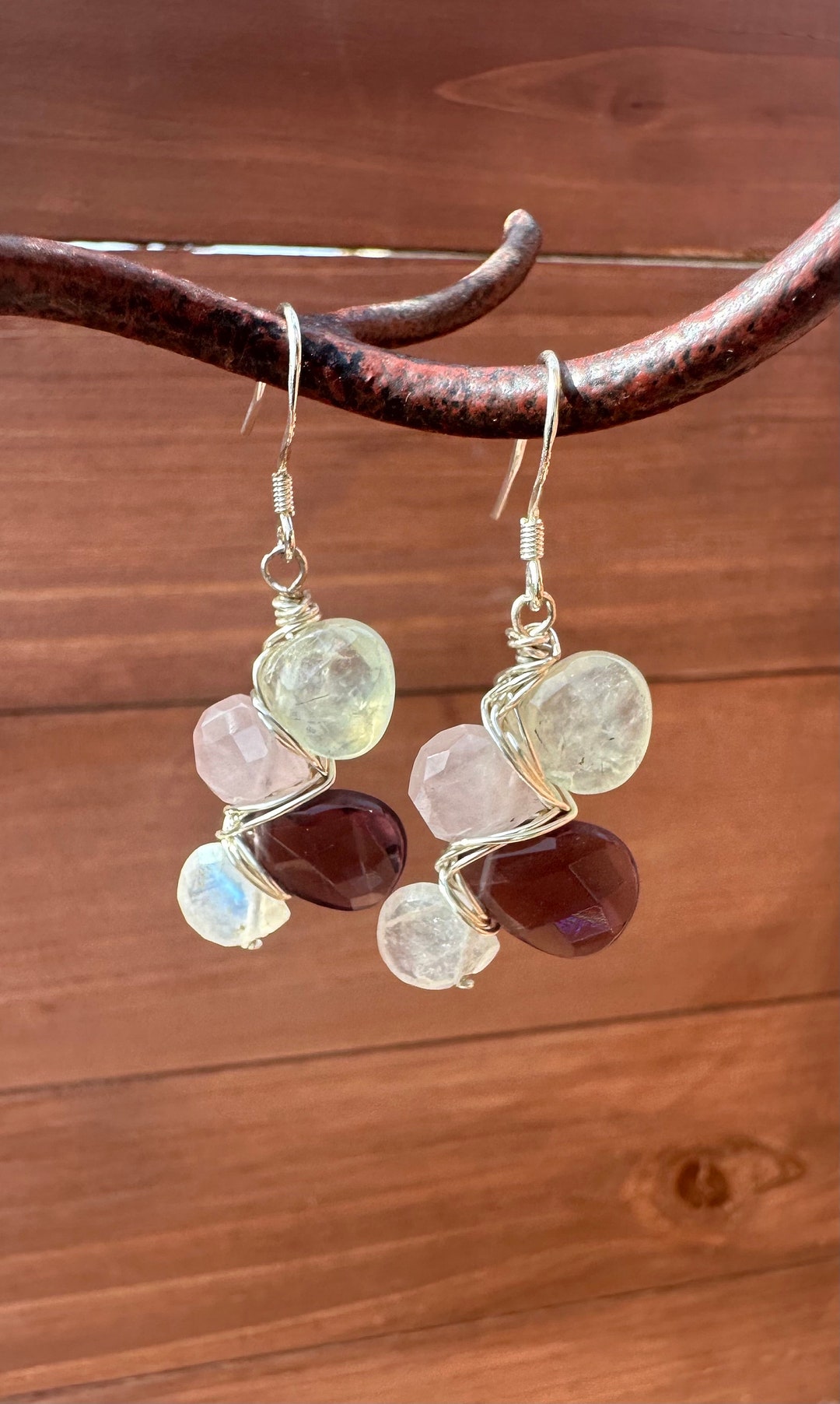 Woven Stone Drops - Etsy