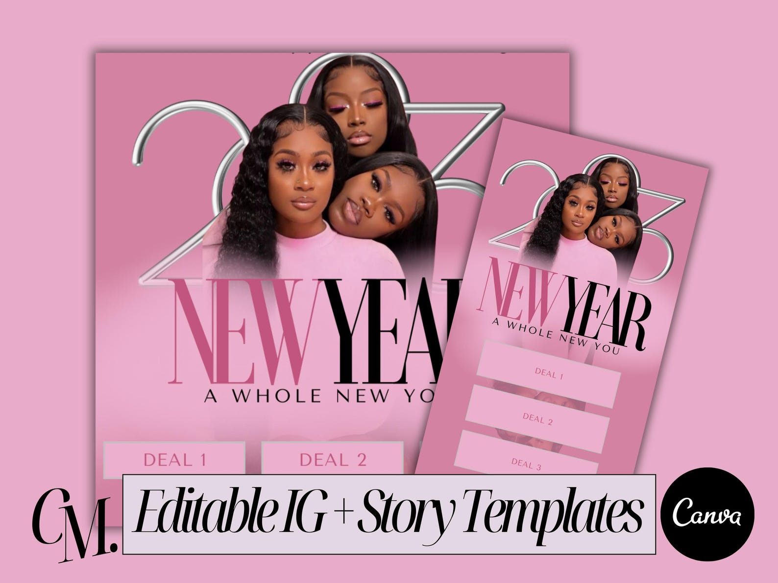 Editable New Year IG Post & Story Templates, New Year IG Post, New Year ...