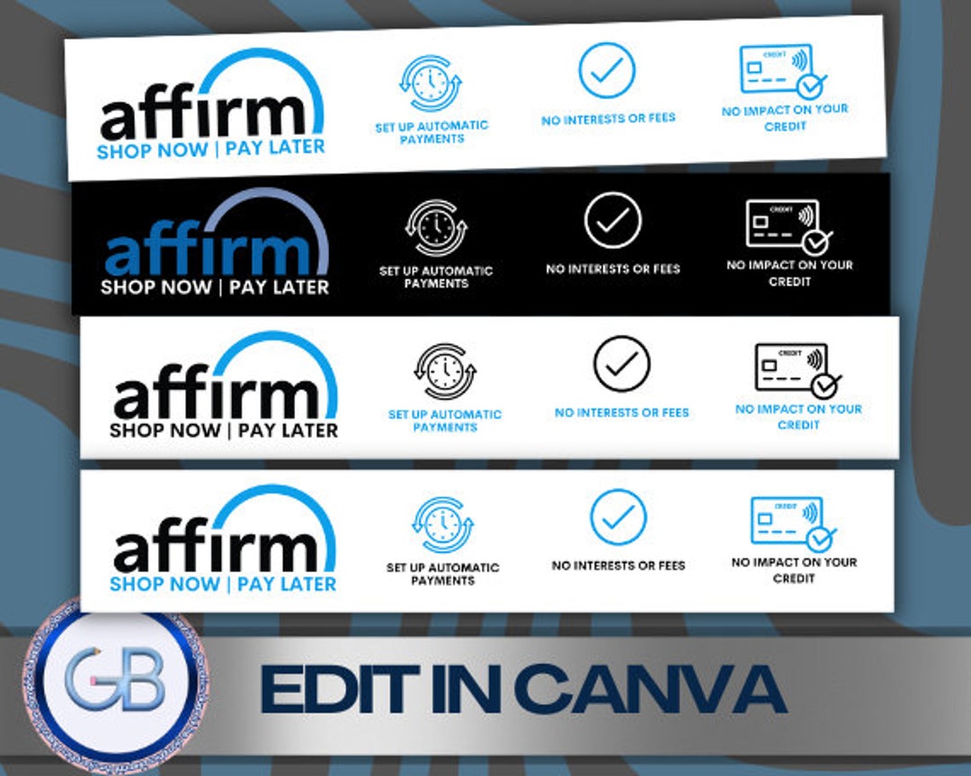 AFFIRM Payment Banners, Payment Banners, Website Banners, Shopify ...