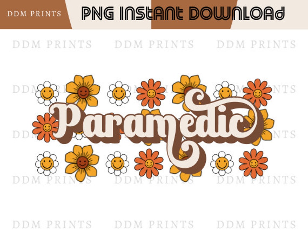 Retro Paramedic PNG Digital PNG Hand Stickers Package - Etsy