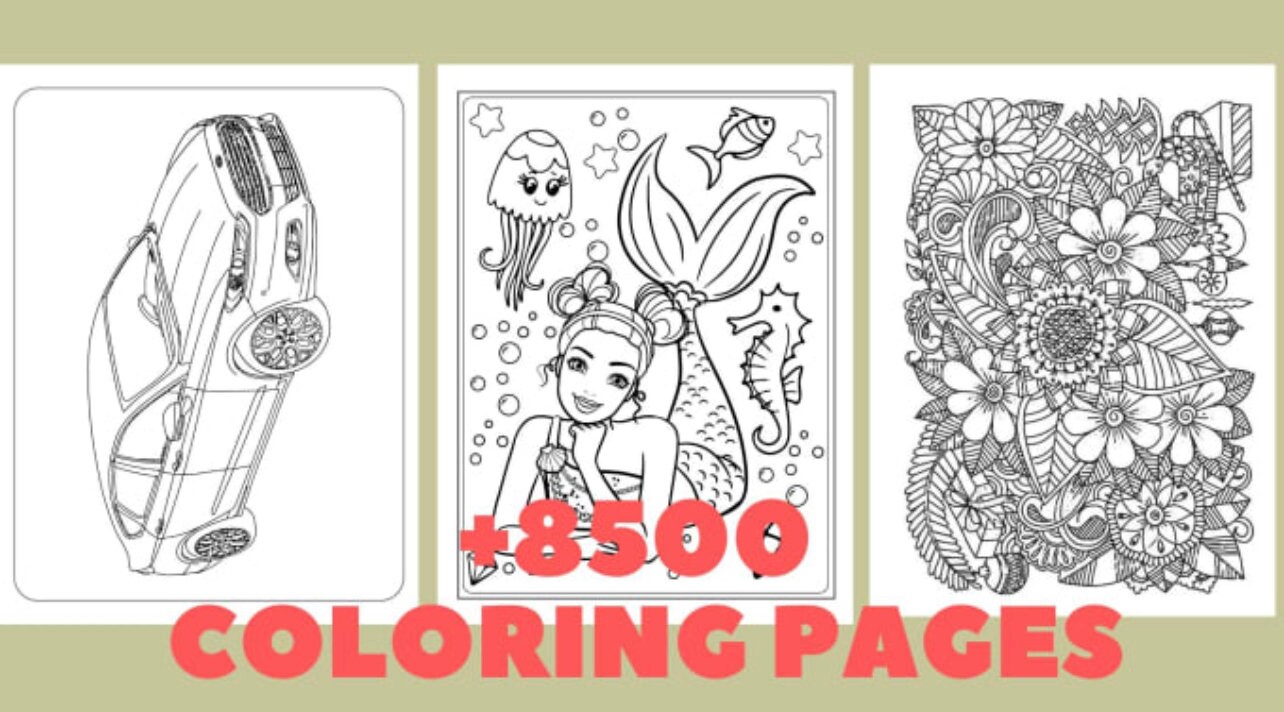 8,500 Coloring Pages for Kids - Etsy