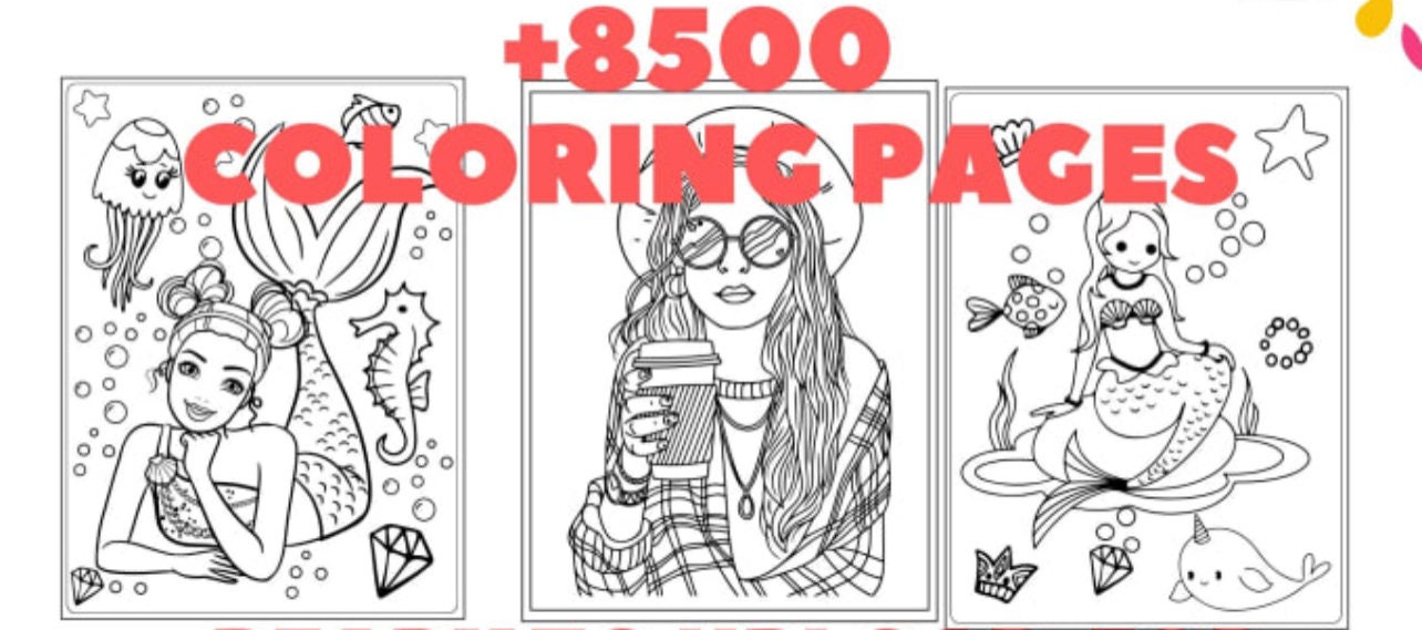 8,500 Coloring Pages for Kids - Etsy