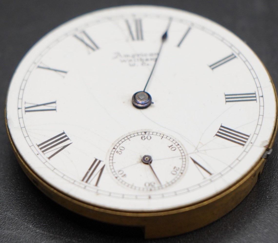 Vintage Waltham Pocket Watch Movement. Complete, Not Running. Year 1891 ...