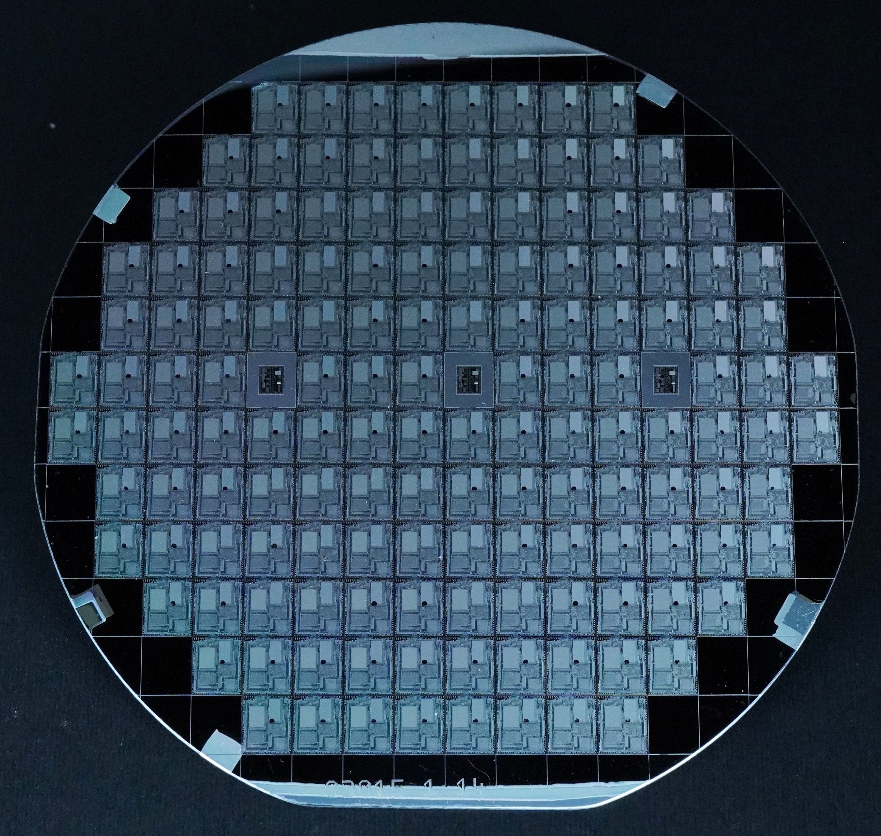 Historic USA Silicon Wafer. US Made in the 1970's or 1980s. 4 Wafer. A ...