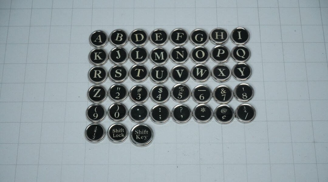Excellent Vintage Typewriter Keys. Select One Typewriter Key. Thin and ...