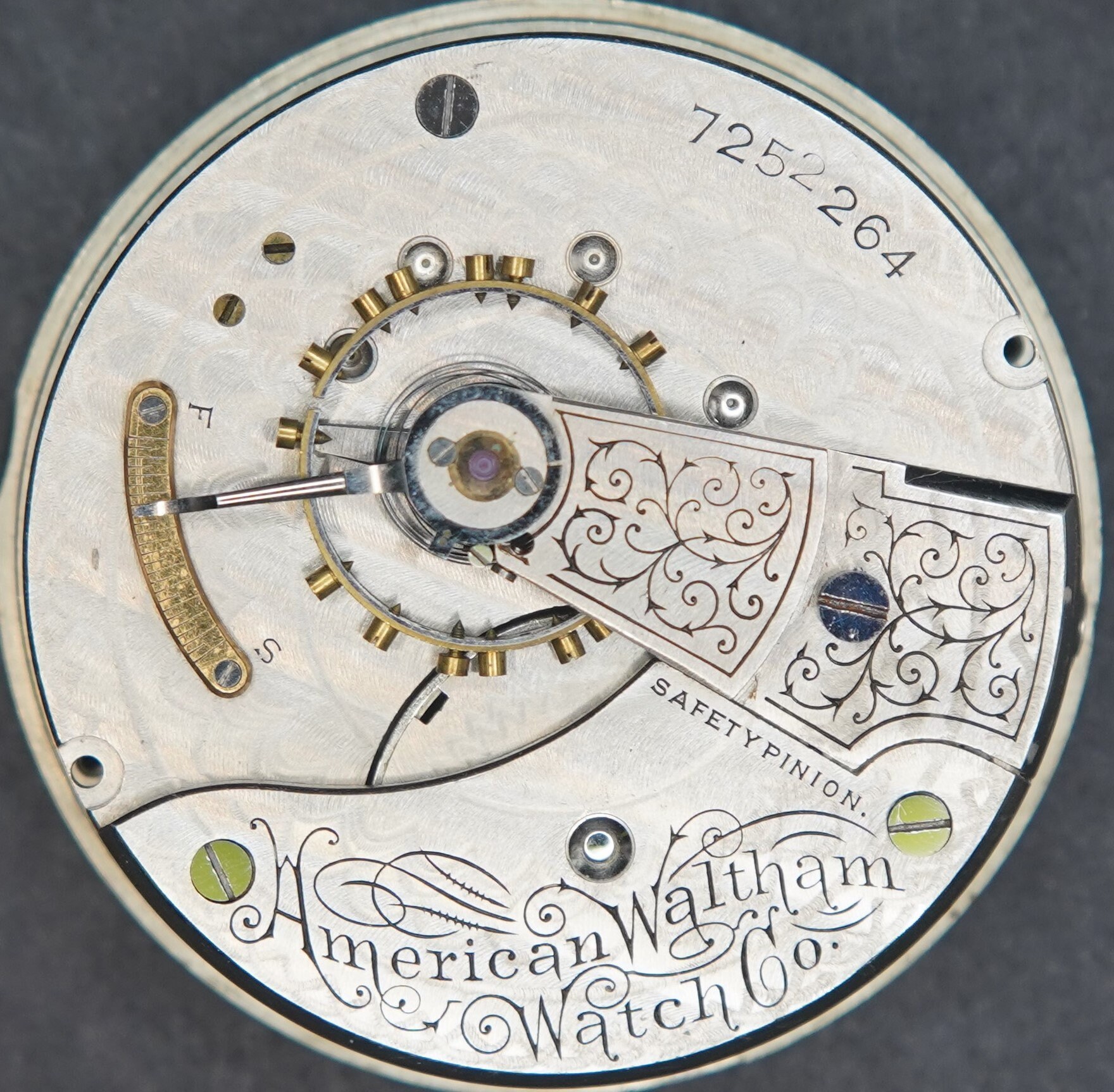 Vintage Waltham Watch Movement. Complete, Not Running. Yr 1896, Size 18 ...
