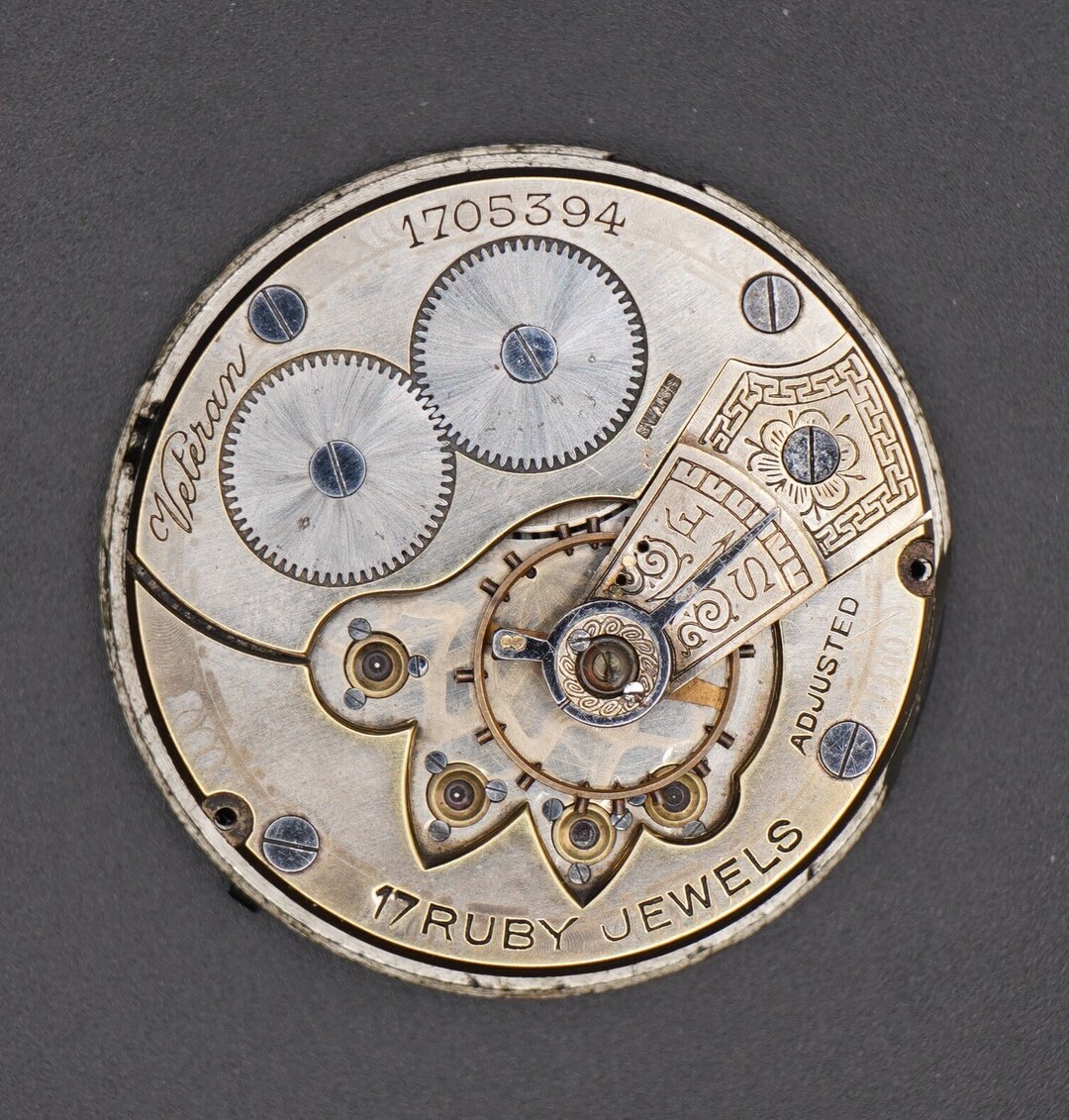 Vintage "veteran" Watch Movement. Complete, Not Running. Size 18, Bad ...
