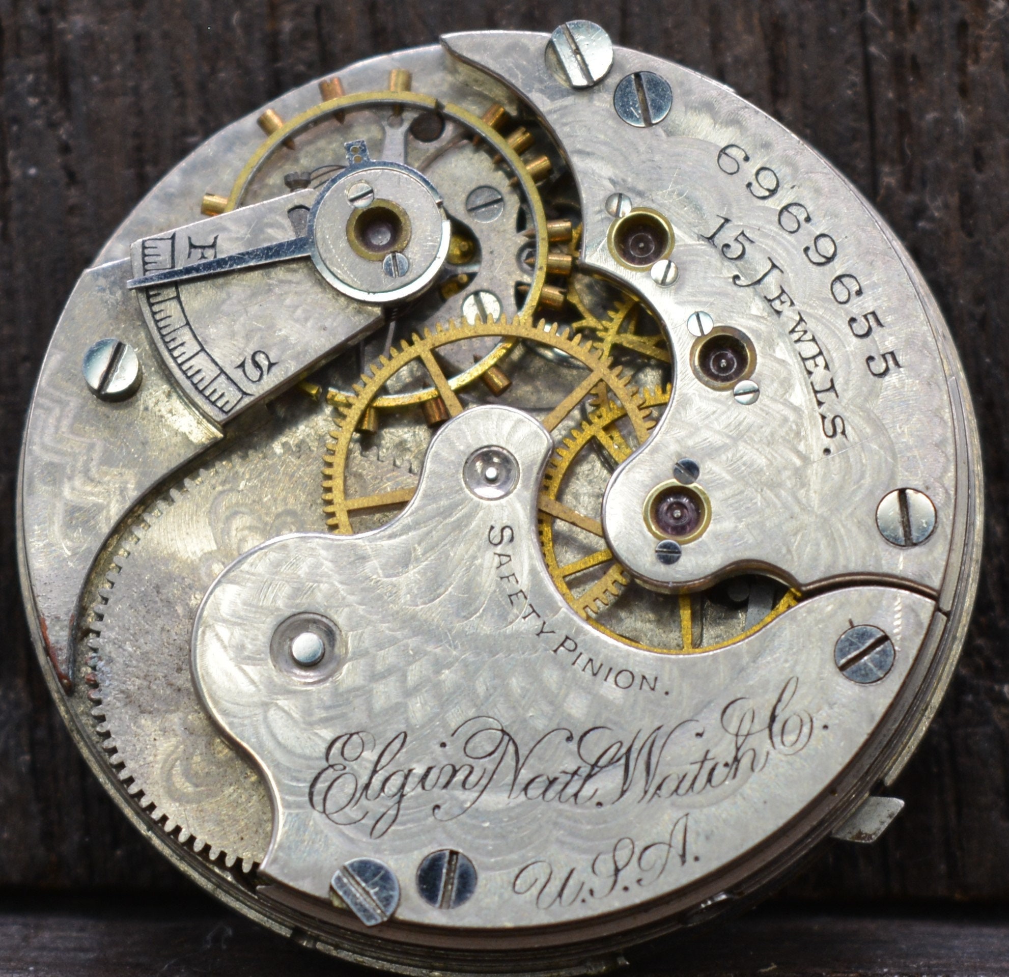 Vintage Elgin Pocket Watch Movement, Complete but Not Running ...