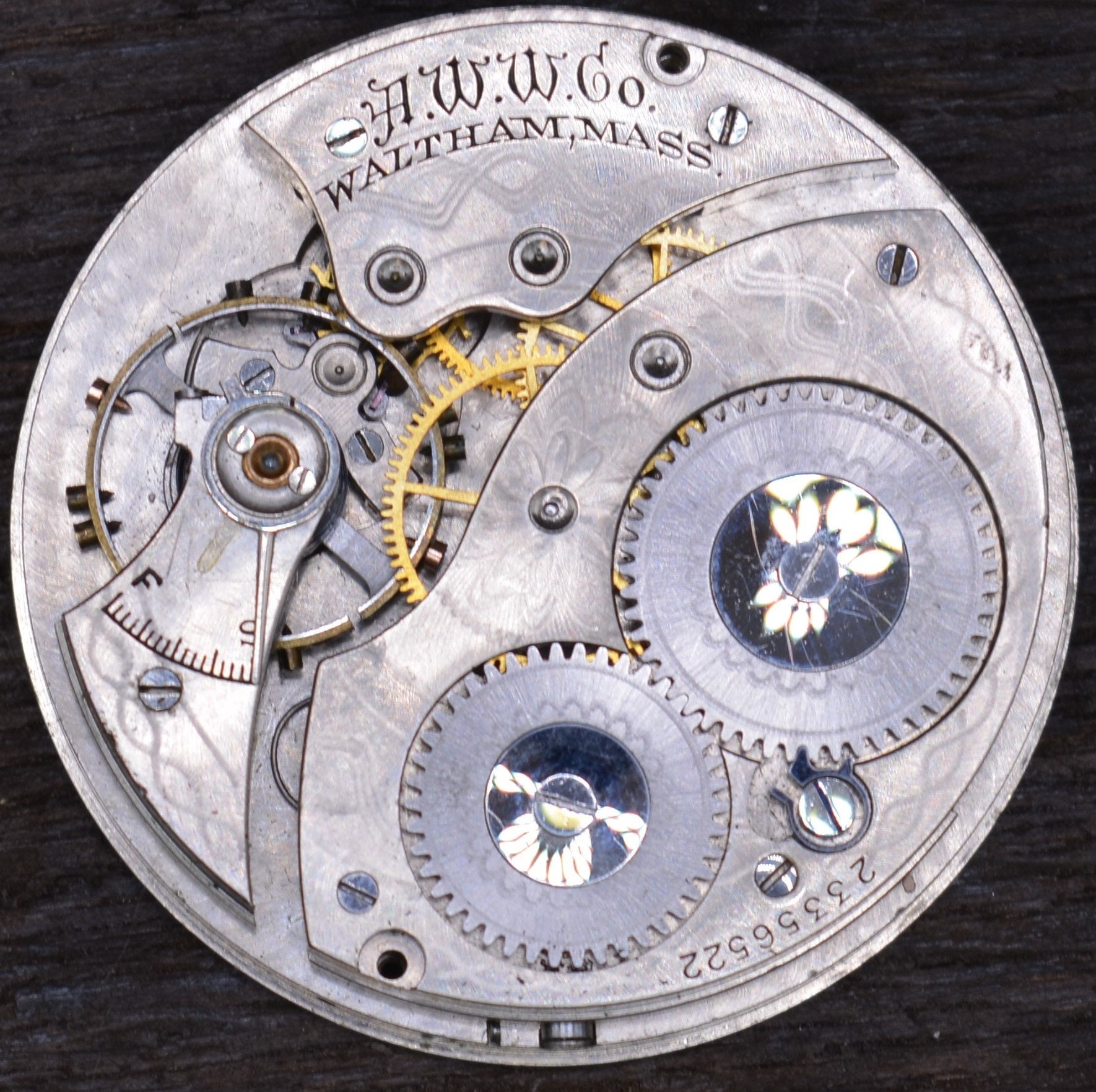 Vintage Waltham Pocket Watch Movement, Complete but Not Running ...