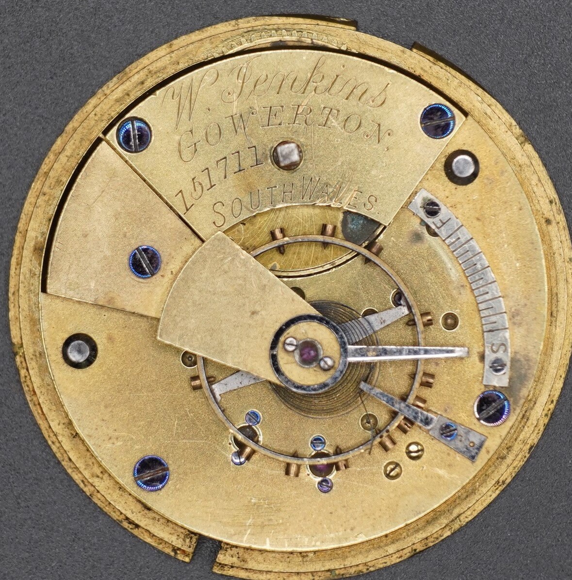 Vintage Pocket Watch Lever Movement W. Perkins Glowerton Southwales - Etsy