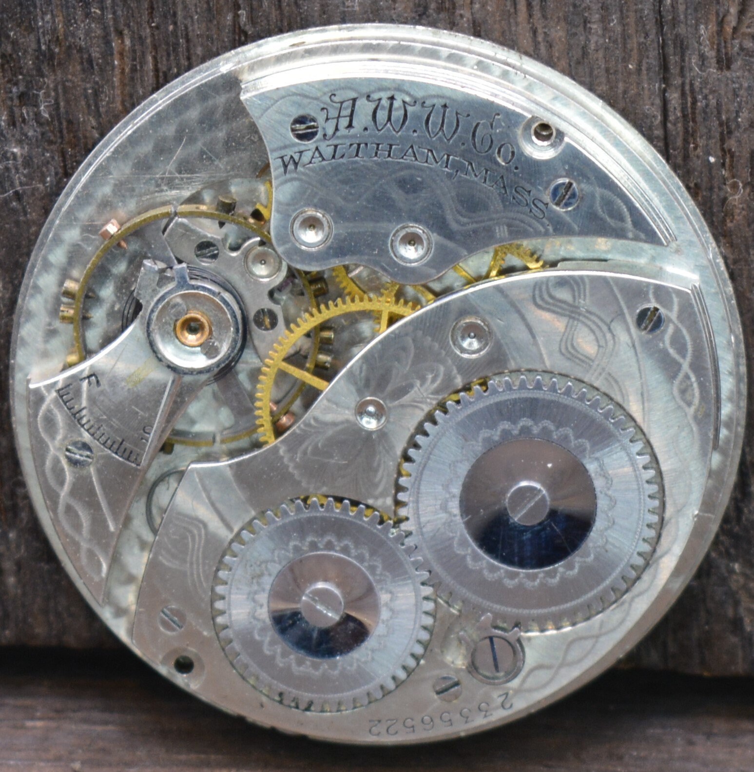 Vintage Waltham Pocket Watch Movement, Complete but Not Running ...