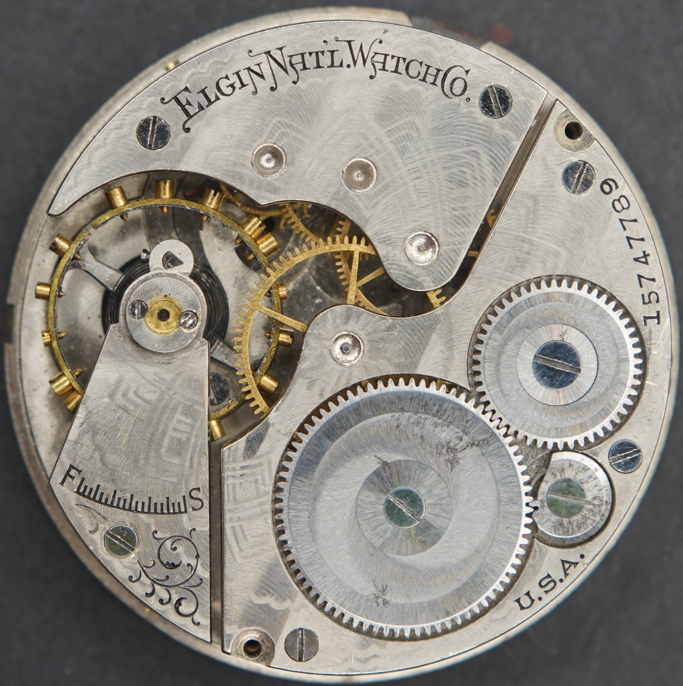 Vintage Elgin Movement. Complete, Not Running. Year 1911, Size 16, 7 ...