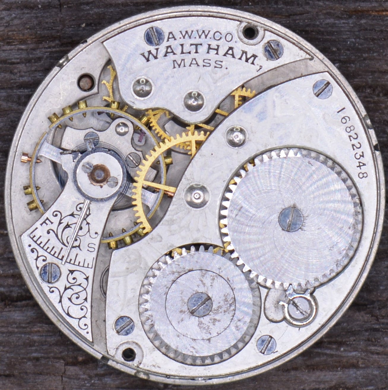 Vintage Waltham Pocket Watch Movement, Complete but Not Running ...